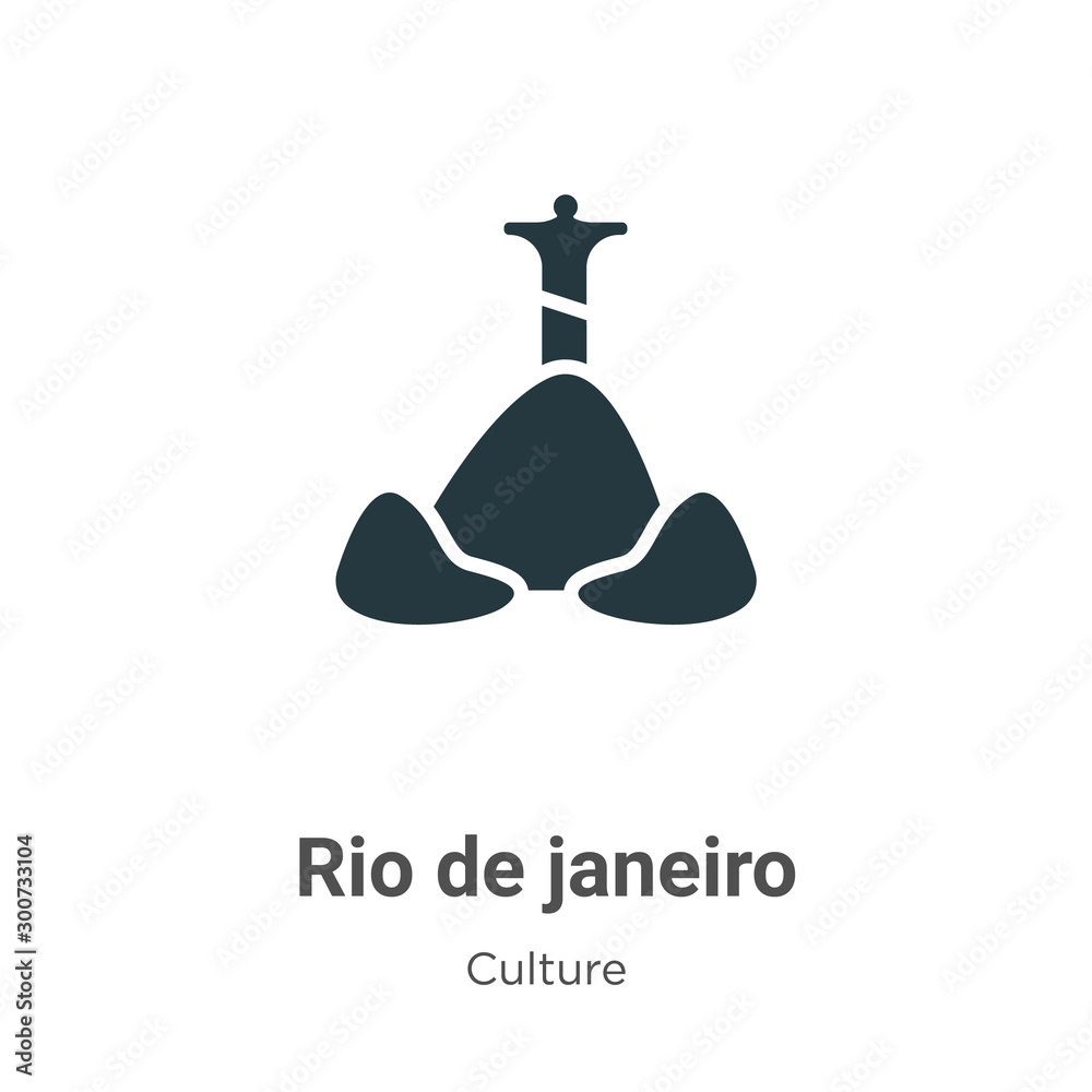 Rio de janeiro vector icon on white background. Flat vector rio de ...