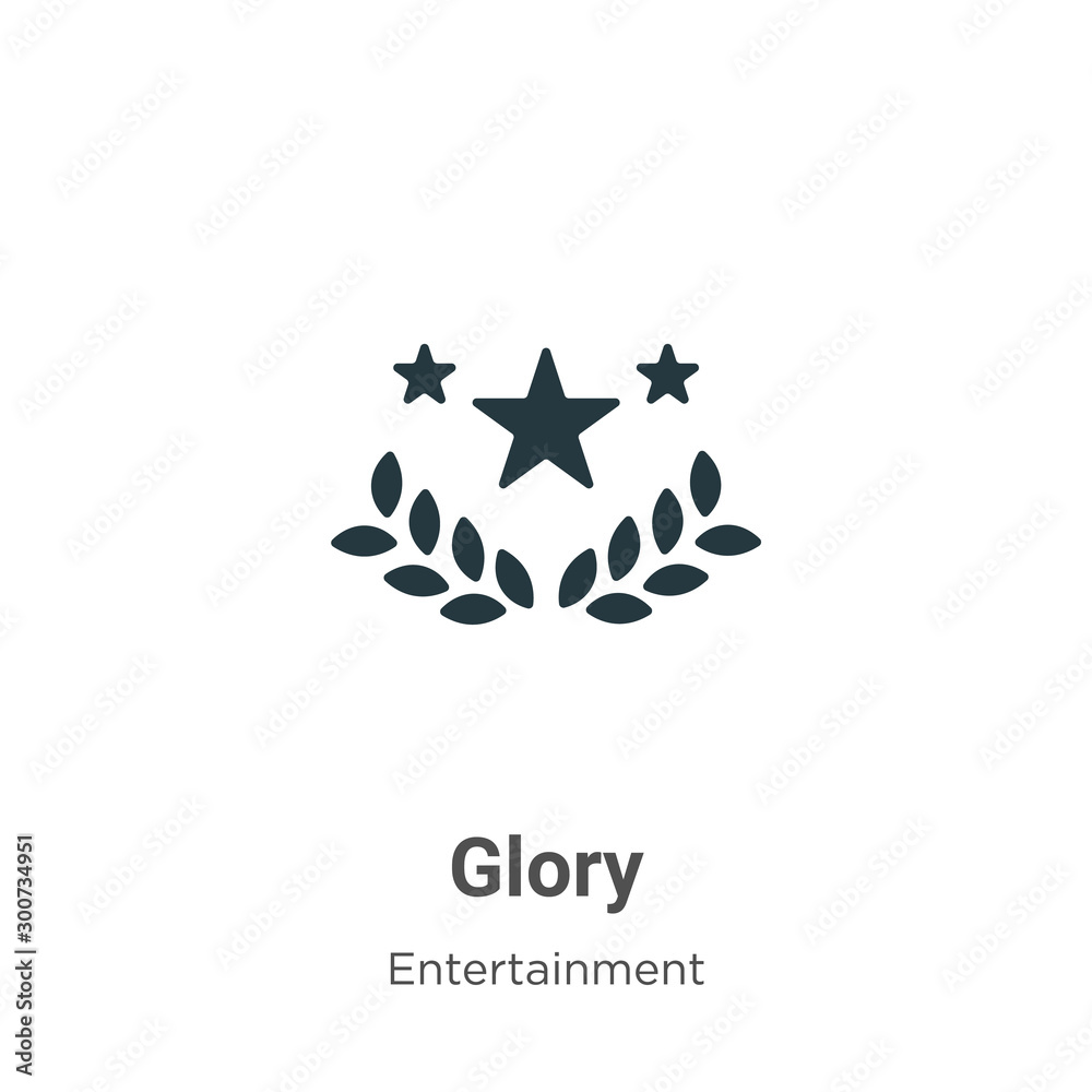 Glory vector icon on white background. Flat vector glory icon symbol ...