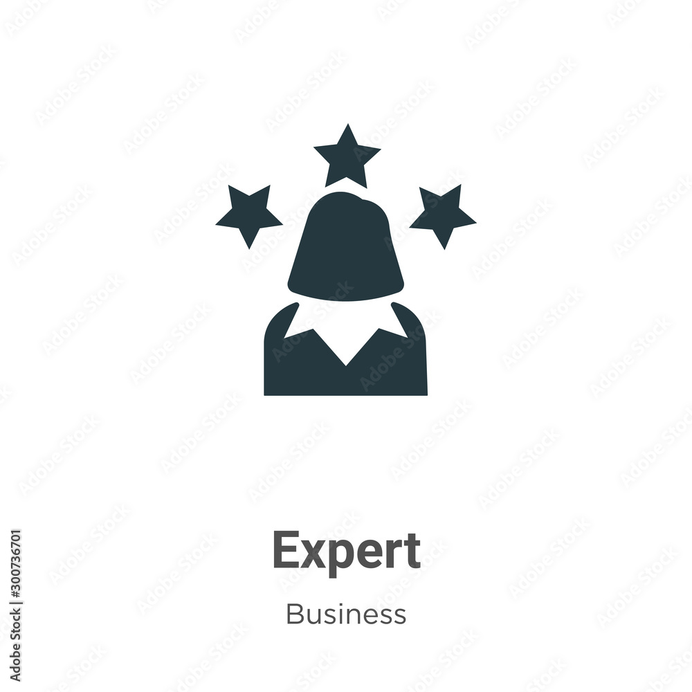 Vecteur Stock Expert vector icon on white background. Flat vector ...