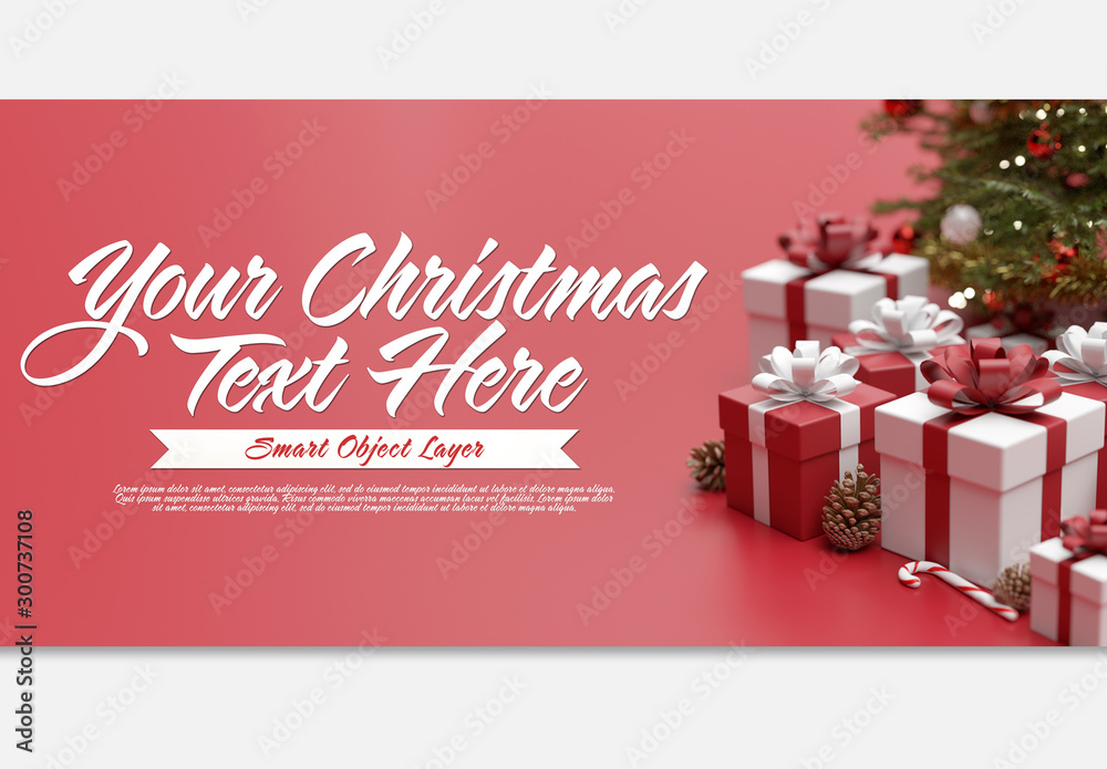 Christmas Scene Mockup Stock Template | Adobe Stock
