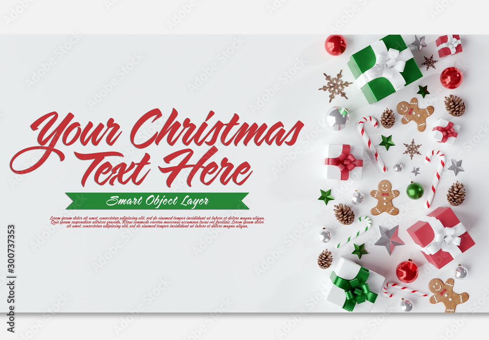 Christmas Scene Mockup Stock Template | Adobe Stock