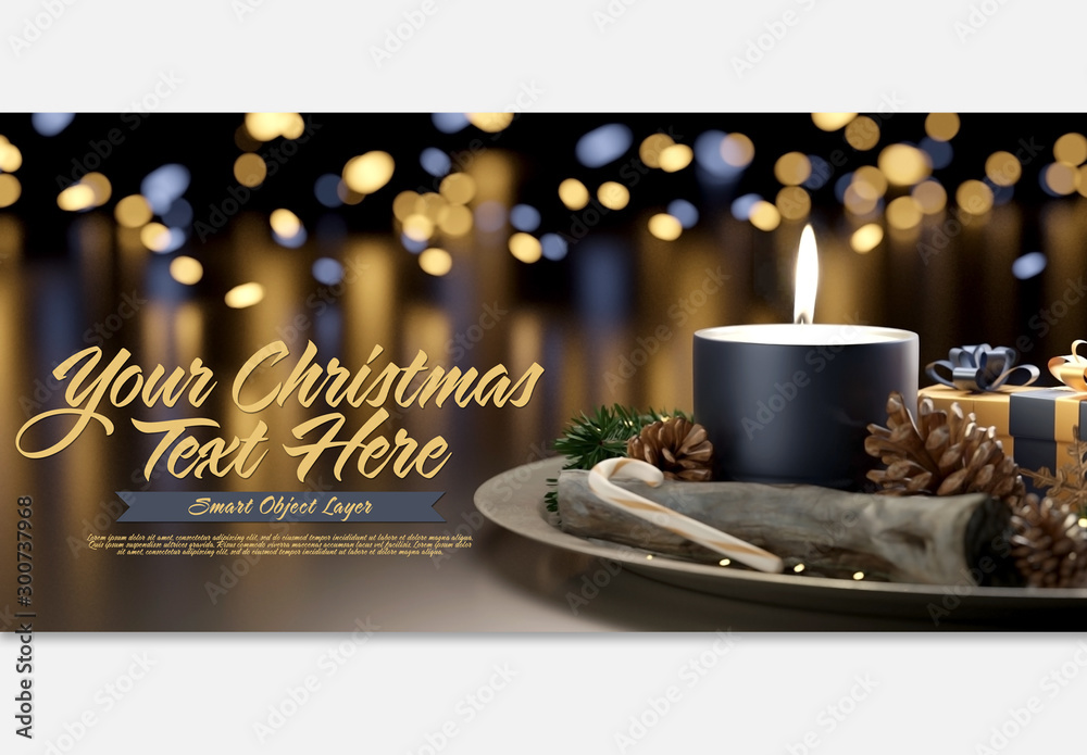 Christmas Scene Mockup Stock Template | Adobe Stock