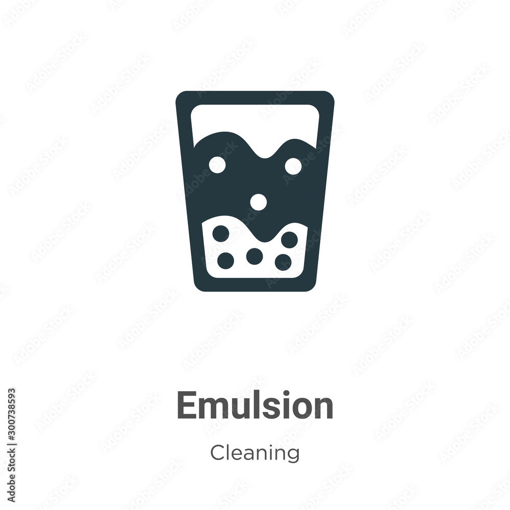 Vecteur Stock Emulsion vector icon on white background. Flat vector ...