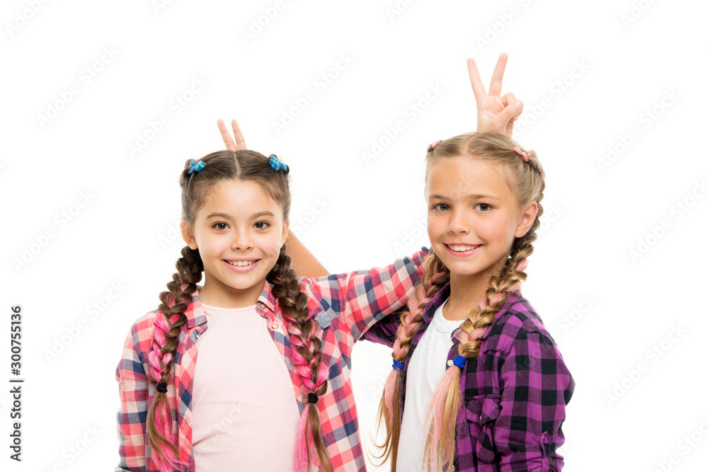 Time flies when you are having fun. Happy children have fun together ...