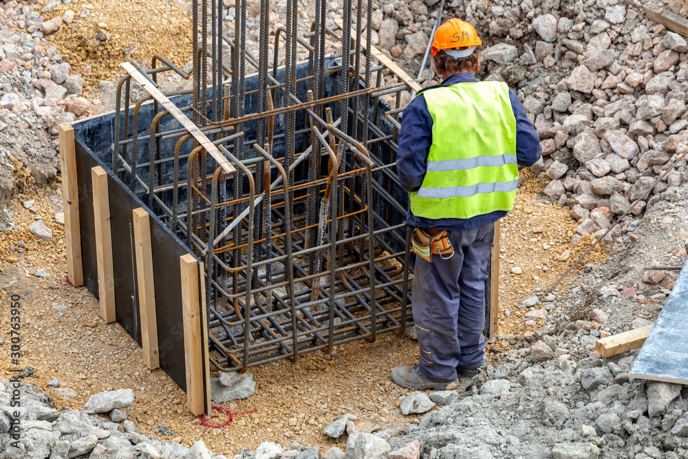 Formwork and steel rebar reinforcement Stock Photo | Adobe Stock