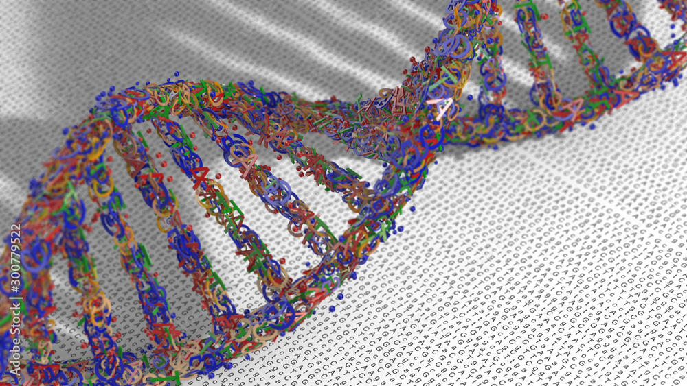 DNA double helix Gene therapy and genetic engineering research of human ...