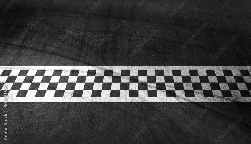 3D rendering aerial view motor start race track circuit motor racing ...