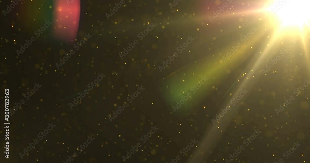 Sun shining realistic animation. Bright yellow light rays spinning ...