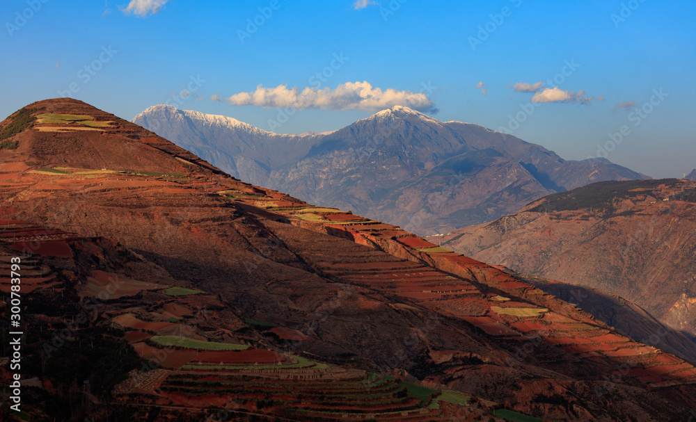 Dongchuan Red Earth Multi-Colored Terraces - Red Soil, Green Grass ...