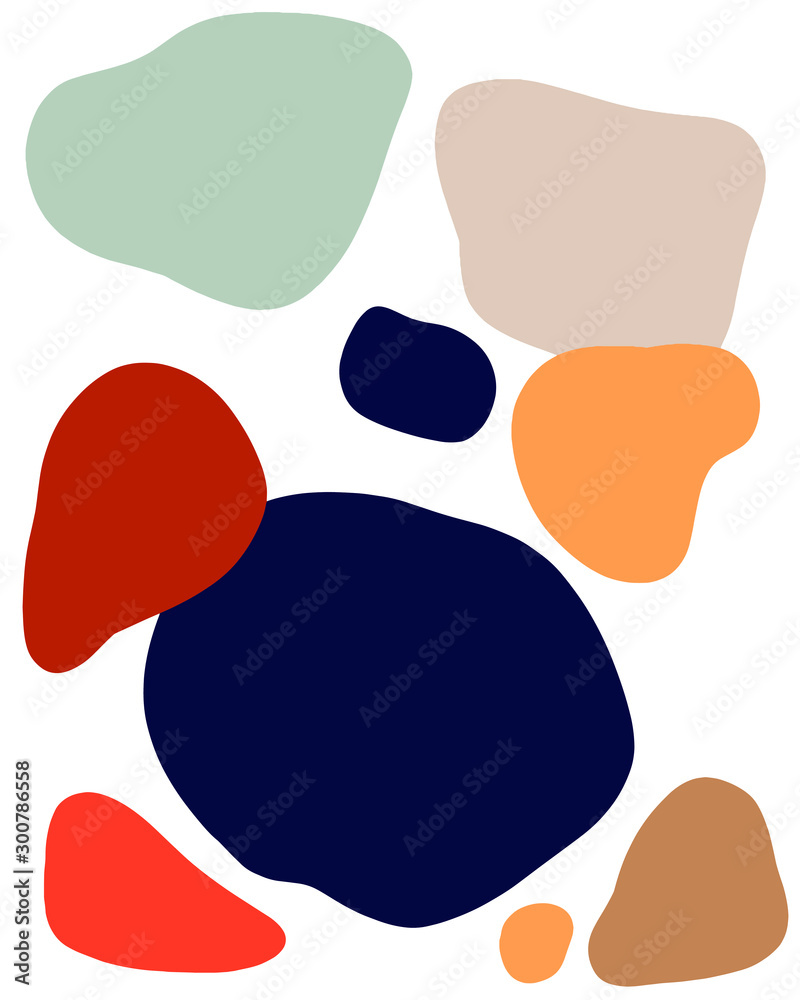 abstract organic shapes designs posters, nordic, graphic dynamic ...