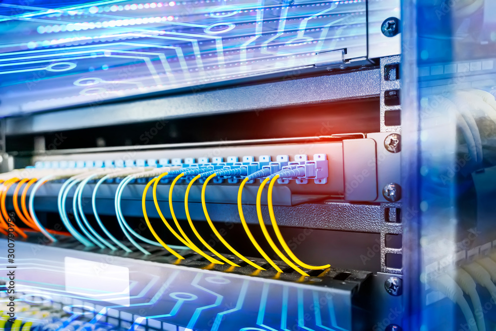 Network cable in switch and firewall in cloud computing data center ...