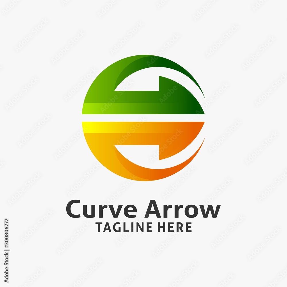 Circle arrow logo design Stock Vector | Adobe Stock