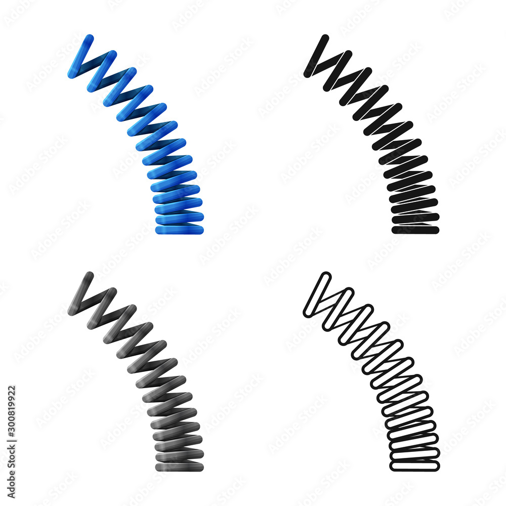 Vector illustration of coil and spiral icon. Graphic of coil and detail ...