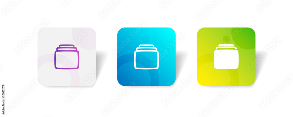 File storage round icon in outline and solid style with colorful smooth ...
