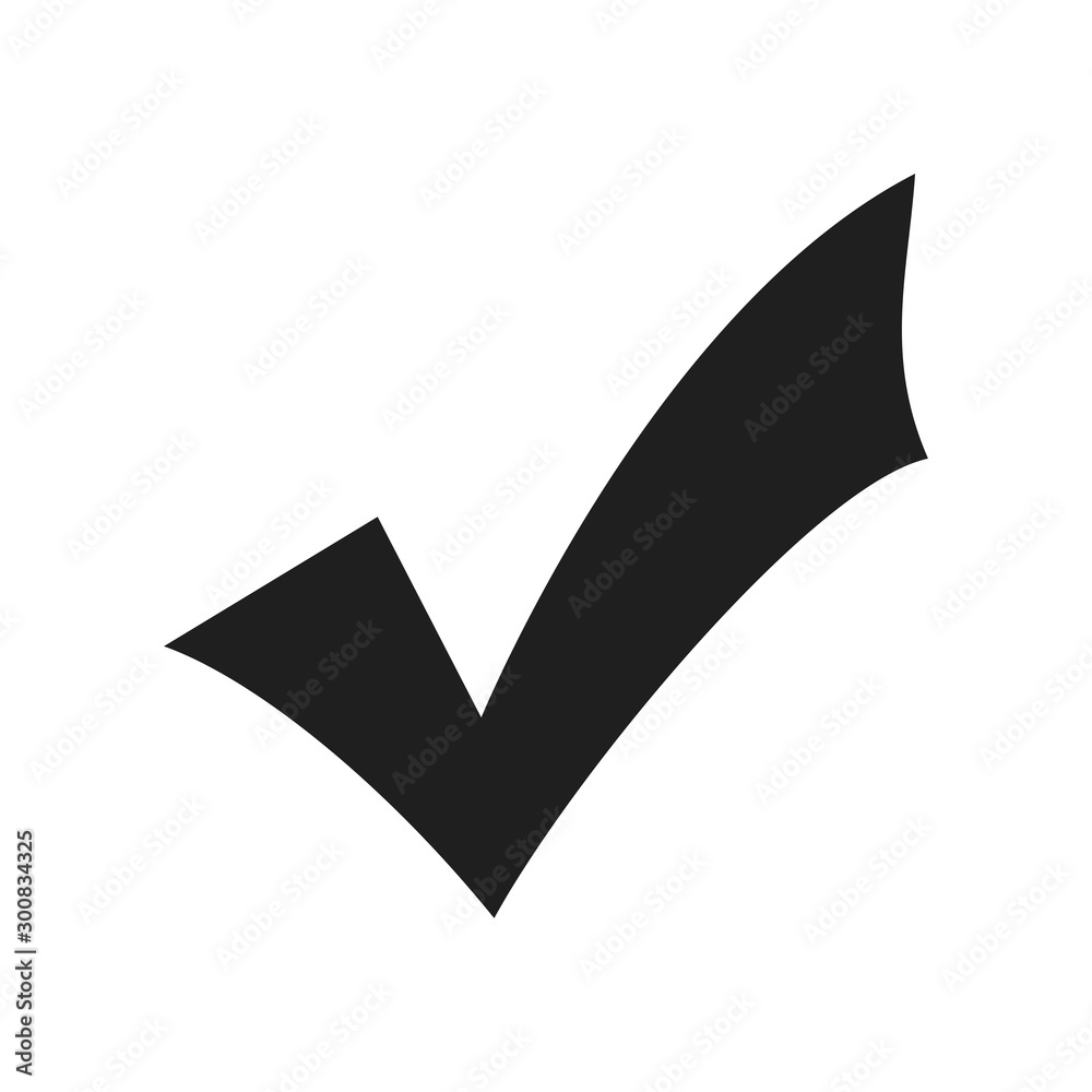 Validation icon flat vector black shape design illustration Stock ...