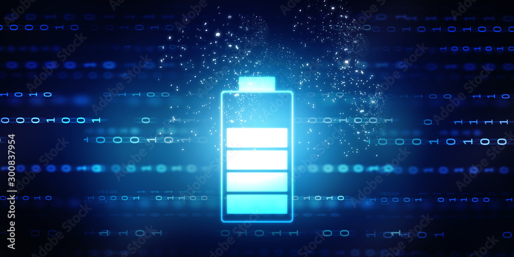 2d rendering Electrical energy and power supply source concept ...
