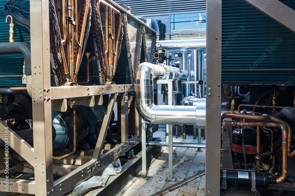 Control valve steam line in power plant. Stock Photo | Adobe Stock