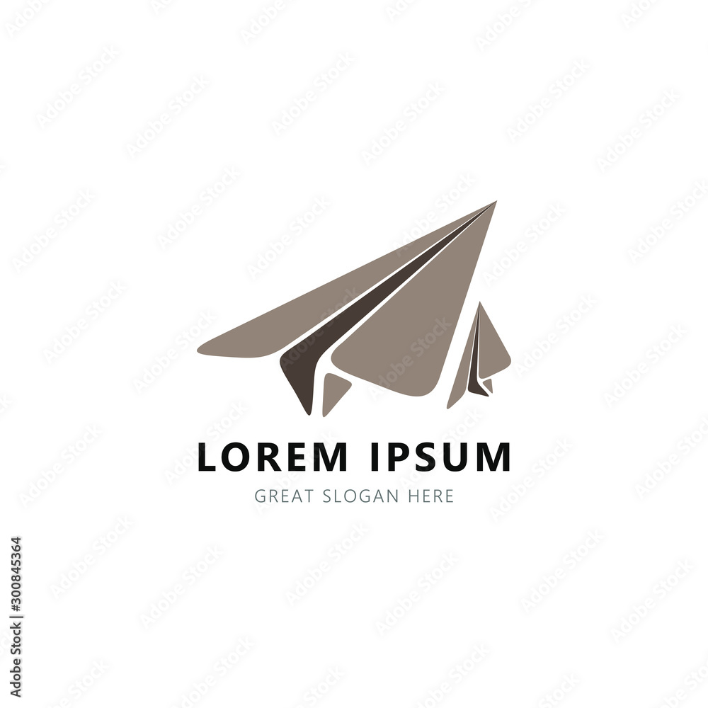 paper plane Logo Icon. vector illustration Stock Vector | Adobe Stock