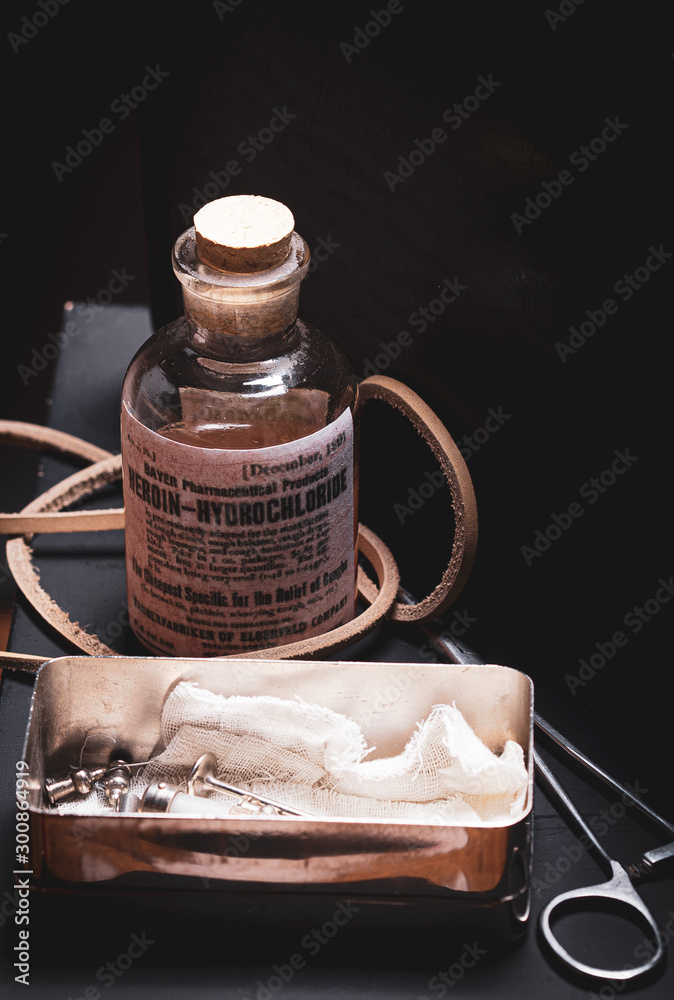 Tools for injection, heroin addiction Stock Photo | Adobe Stock