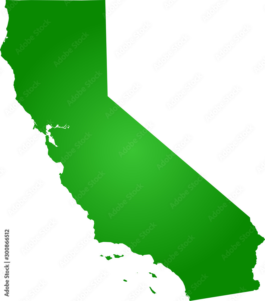 map of California Stock Vector | Adobe Stock