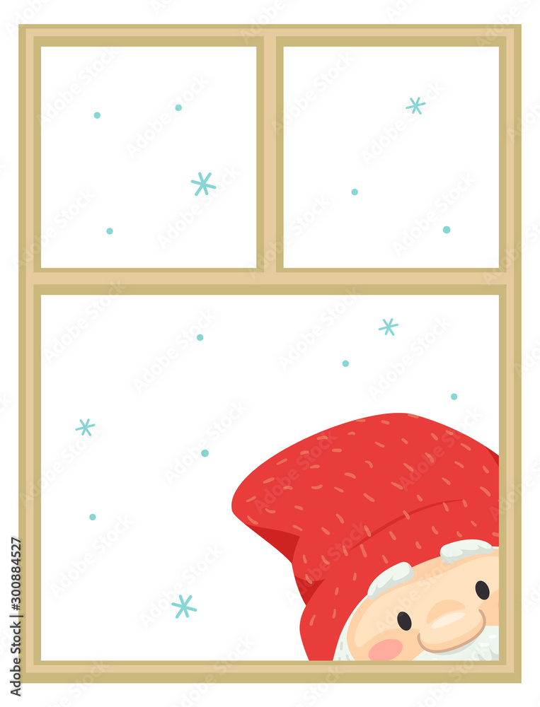 Iceland Yule Lad Window Peeper Illustration Stock Vector | Adobe Stock