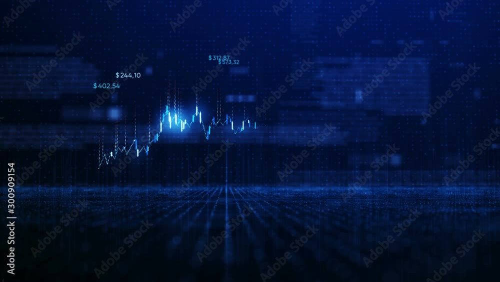 Financial business chart with diagrams and stock numbers showing ...