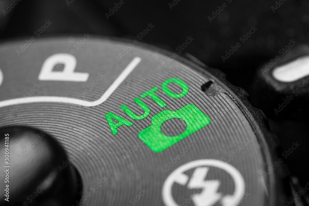 The mode dial of the camera. Fully automatic mode that does not require ...