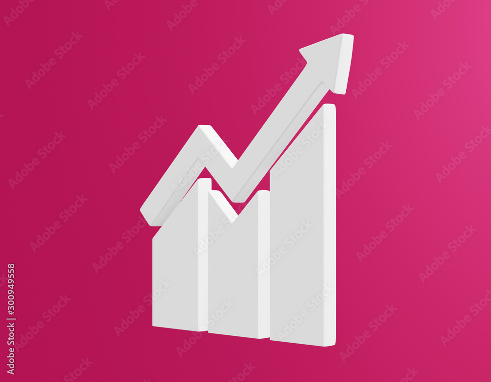 Sustainable Development Goals Decent Work and Economic Growth icon. 3D ...