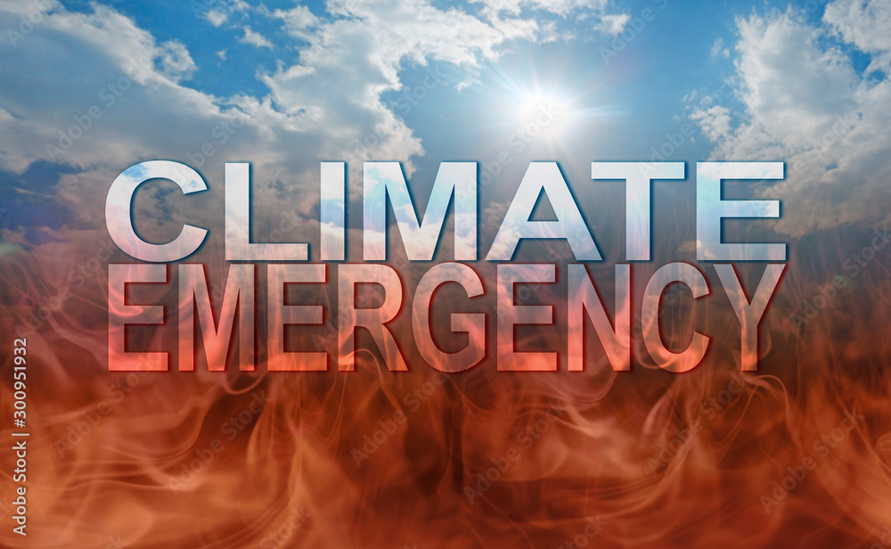 Our precious earth is subject to a CLIMATE EMERGENCY - blue sun and sky ...