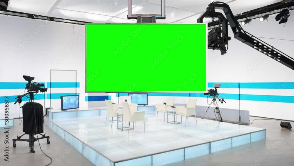 Virtual Set News Studio Background Stock Video | Adobe Stock