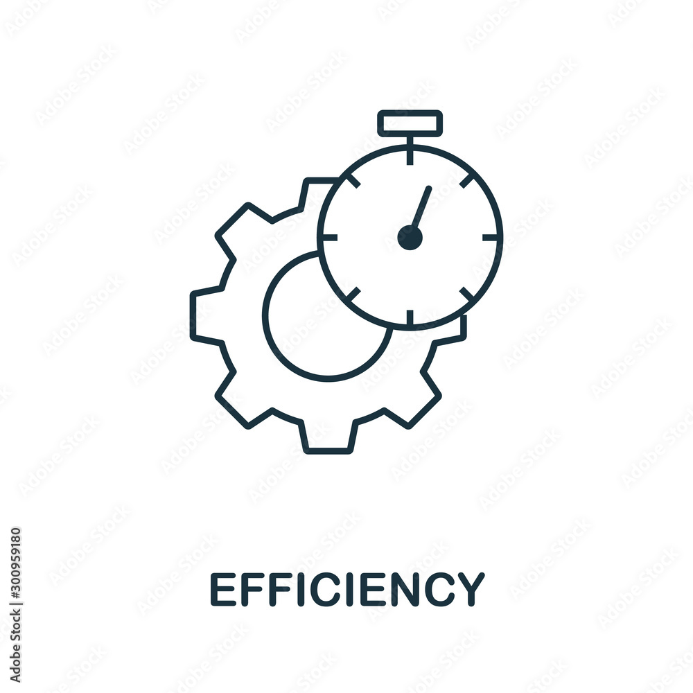 Efficiency icon outline style. Thin line creative Efficiency icon for ...