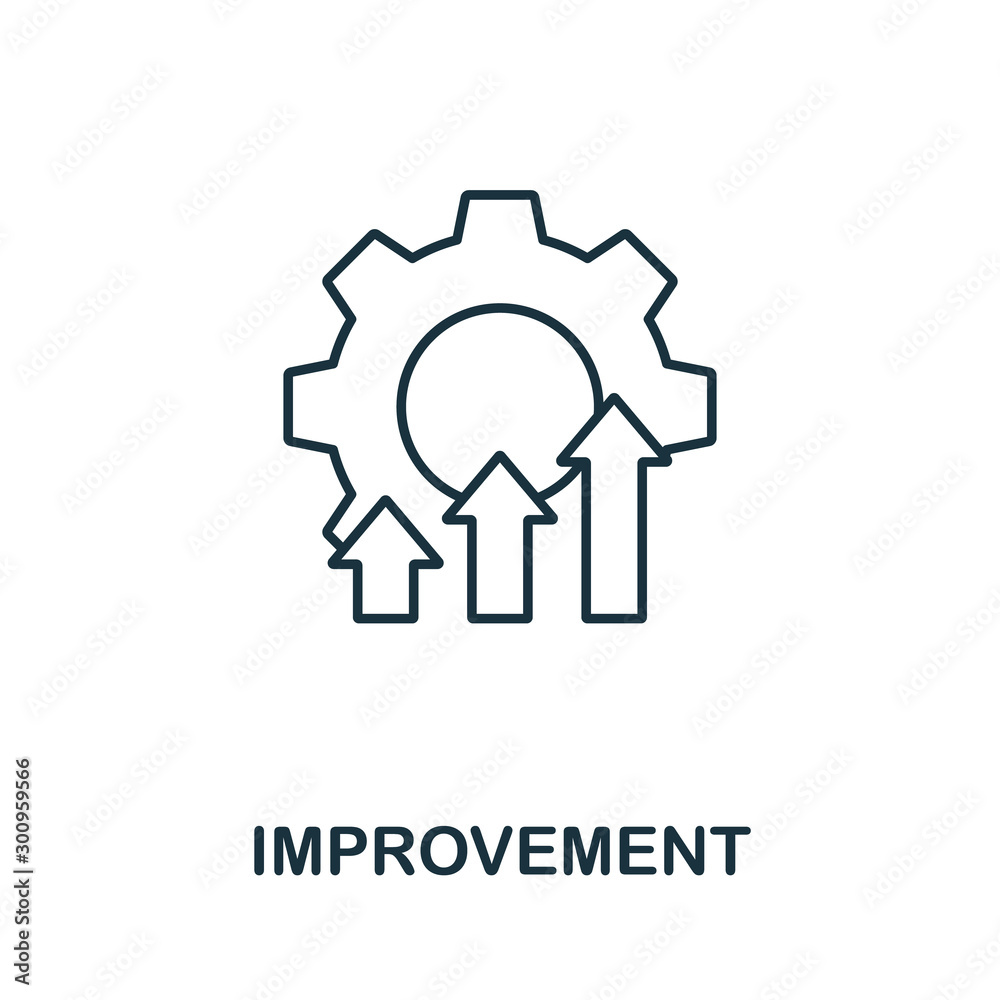Improvement icon outline style. Thin line creative Improvement icon for ...