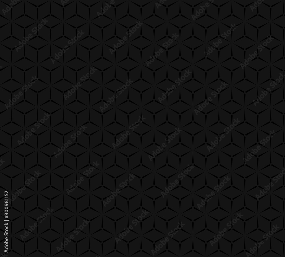 Black seamless pattern of geometric elements. The simplest geometric ...