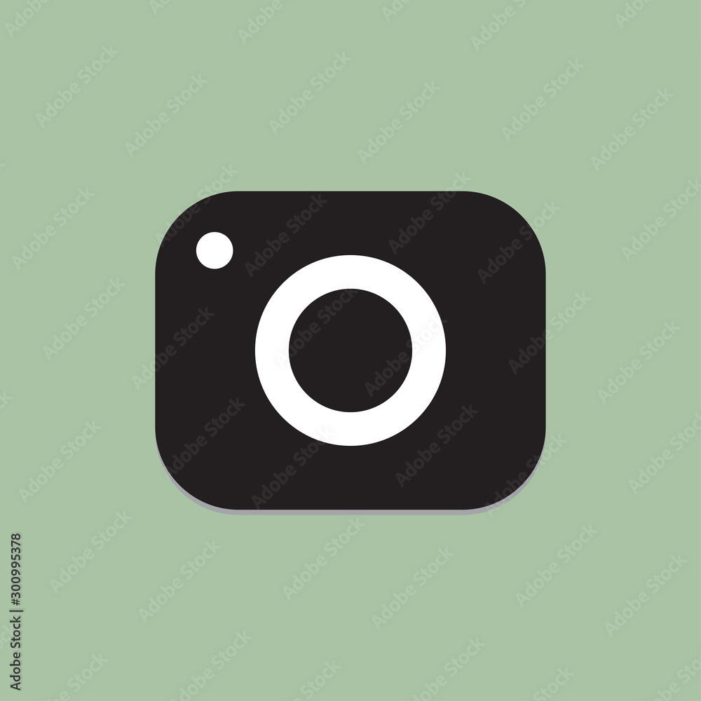 Camera icon for web applications. Vector illustration isolated, modern ...