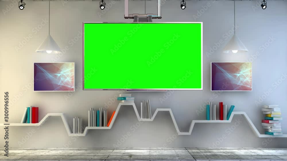 Virtual Library Educational Virtual Set Background for Virtual Sets and ...