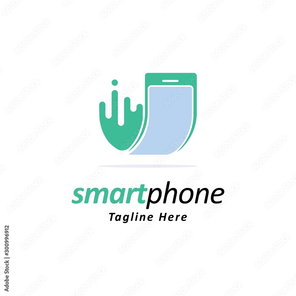 Mobile phone logo design concept illustration.Smart phone icon vector ...
