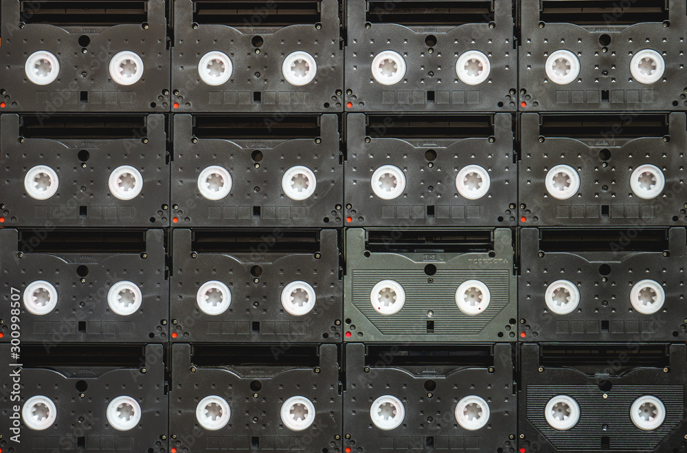 Analog Magnetic VHS Video Tapes Backdrop Stock Photo | Adobe Stock