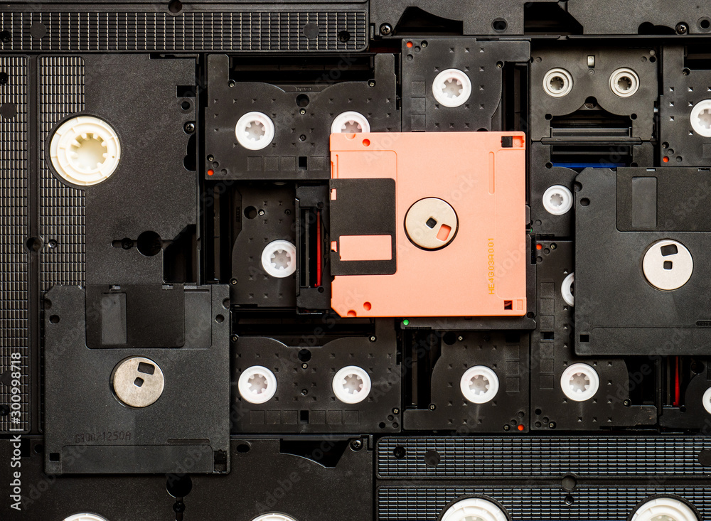 Analog Magnetic VHS Video Tapes Backdrop Stock Photo | Adobe Stock