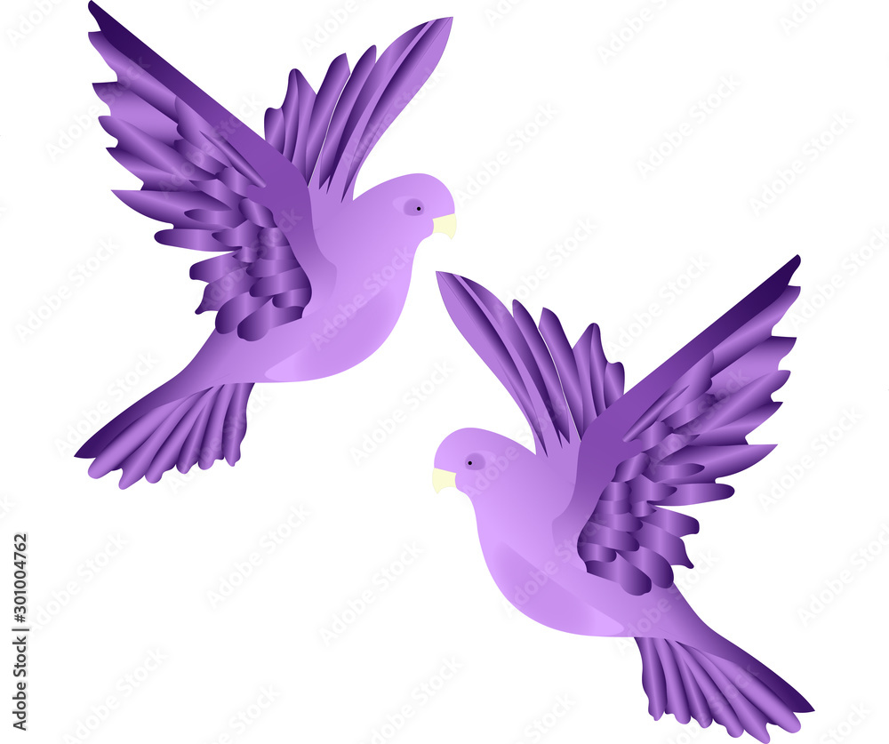 Flying Bird Corner Border Stock Illustration | Adobe Stock