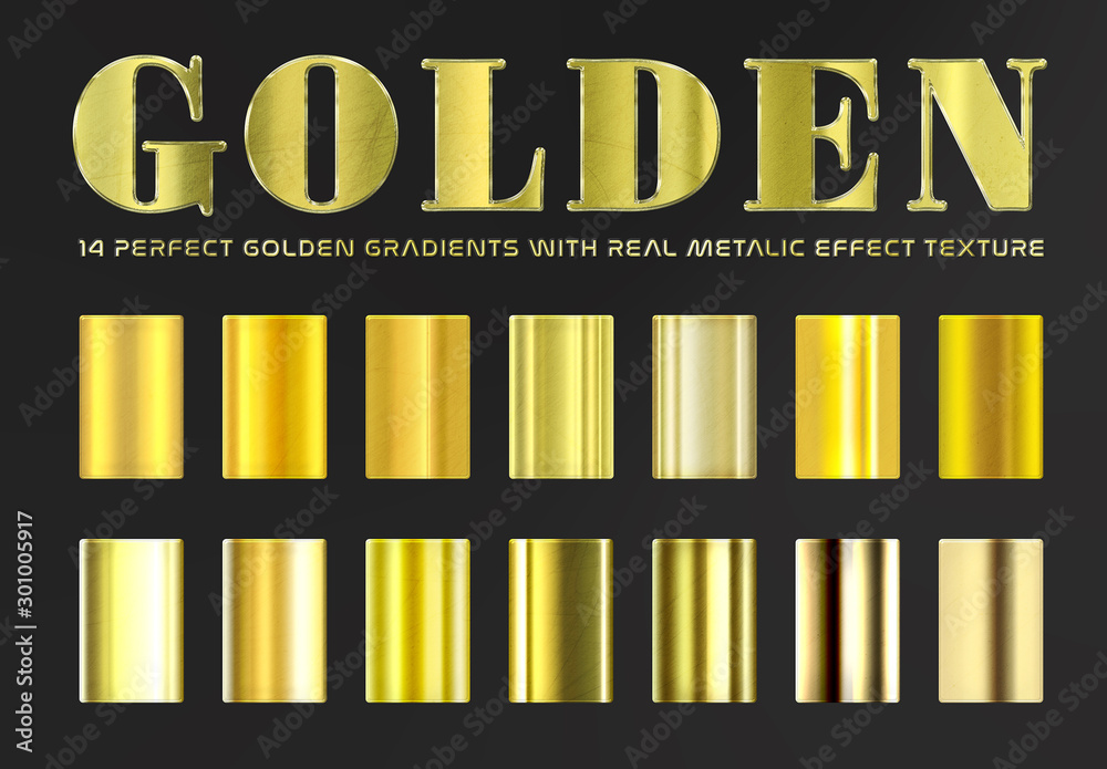 Golden Gradient Text Effects Stock Template | Adobe Stock