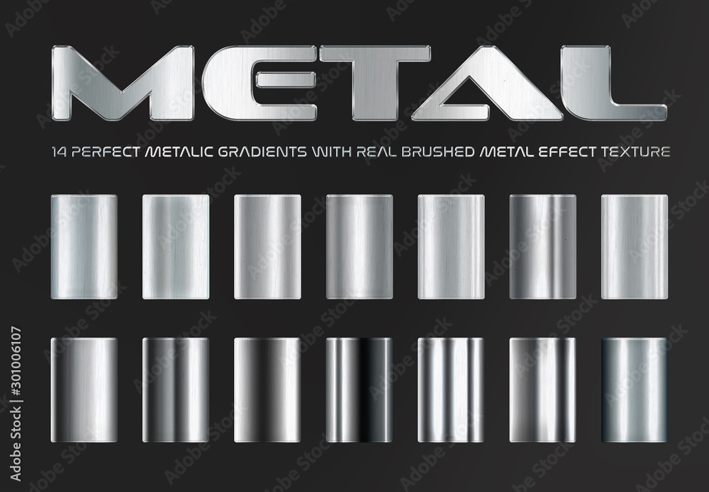 Metal effect Gradient bundle Stock Template | Adobe Stock