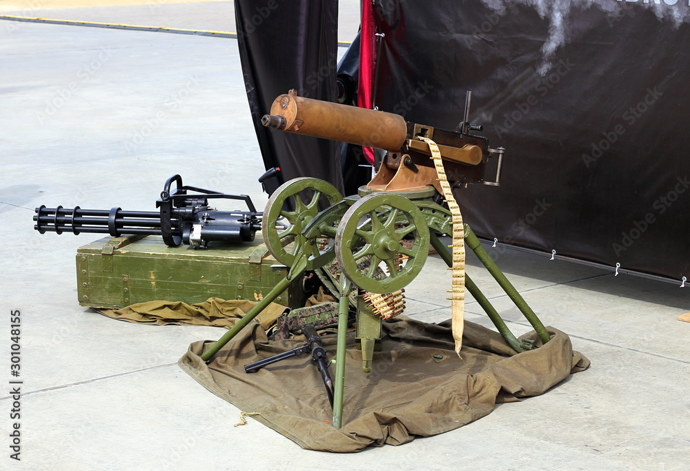 Samples of small arms of different generations Stock Photo | Adobe Stock