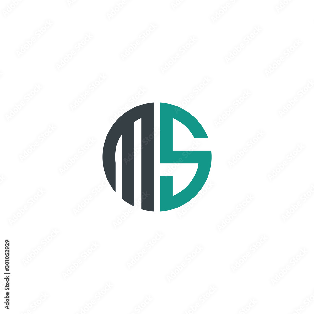 Initial Letter MS Creative Design Logo Stock Vector | Adobe Stock