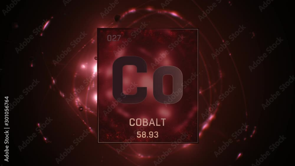 Vidéo Stock Cobalt as Element 27 of the Periodic Table. Seamlessly ...