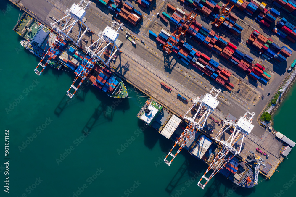 seaport terminal storage containers and shipping cargo containers ...