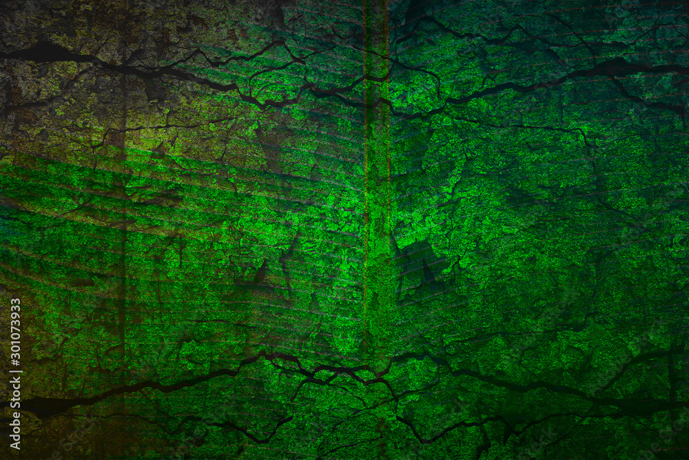 Abstract bright green background in grunge style. The texture of the ...