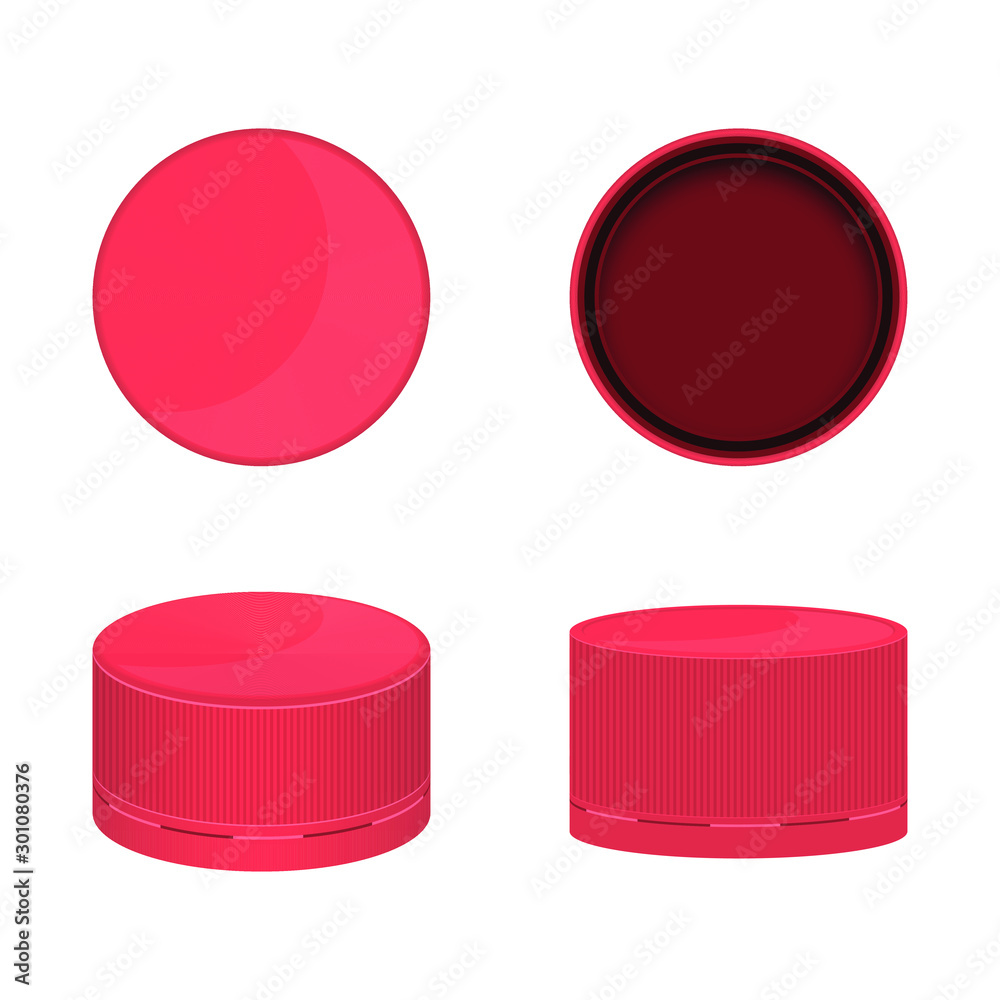 Plastic bottle cap vector design illustration isolated on white ...