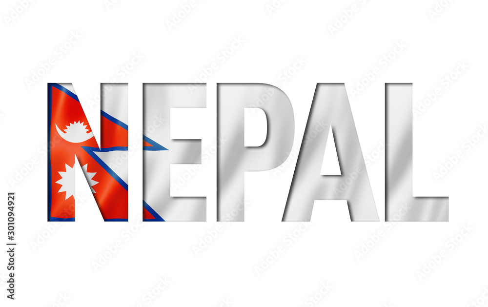 nepal flag text font Stock Illustration | Adobe Stock
