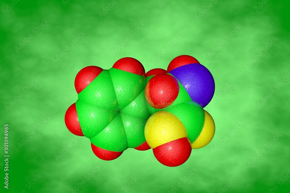 Space-filling molecular model of l-phenylalanine, an essential amino ...