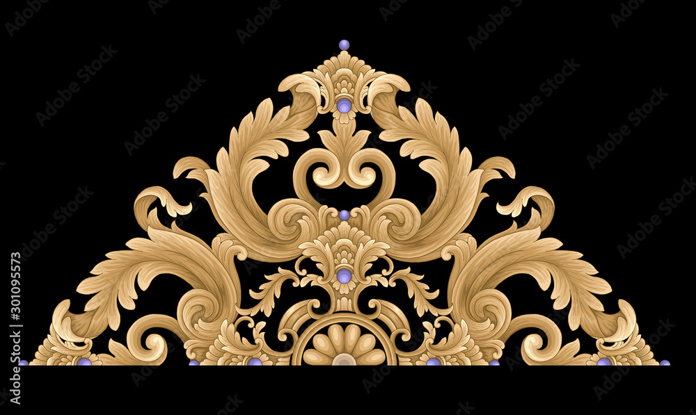Decorative elegant luxury design.Vintage elements in baroque, rococo ...